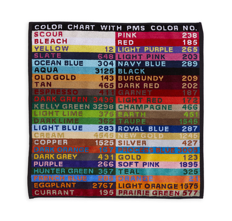 Color Chart Hand Towel – M. Carter